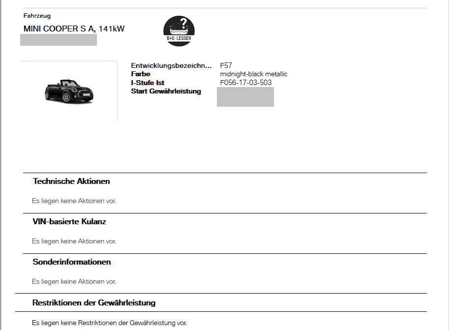 BMW Fahrzeughistorie